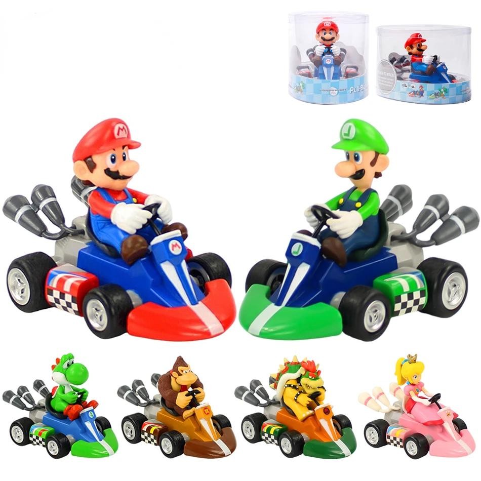 Super Mario Pull Back Car Green Yoshi Donkey Kong Bowser Luigi Toad ...