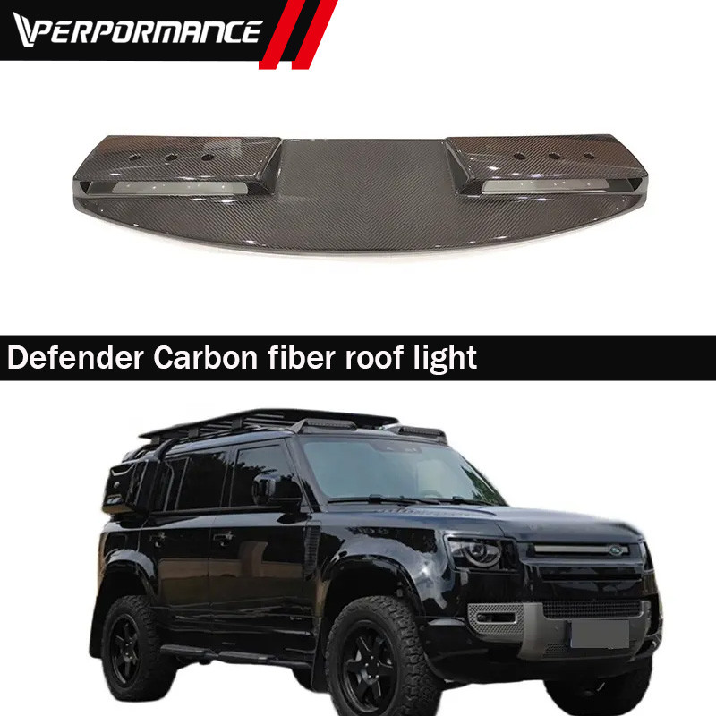 ☭Carbon fiber Car Front Spoiler For Defender 90 110 Front Wings Spoiler ...