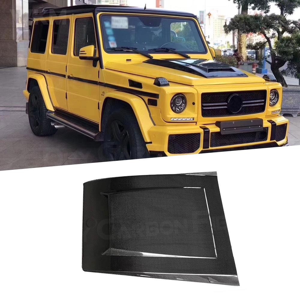 For G Class Carbon Fiber Front Engine Hood Cover Trims for Mercedes ...