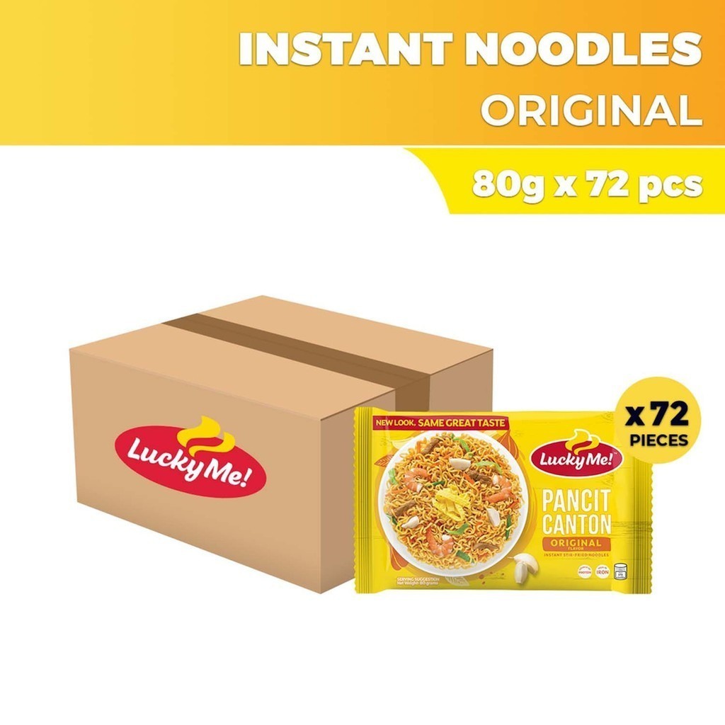 Lucky Me! Pancit Canton Original 80g x 72 | Shopee Philippines