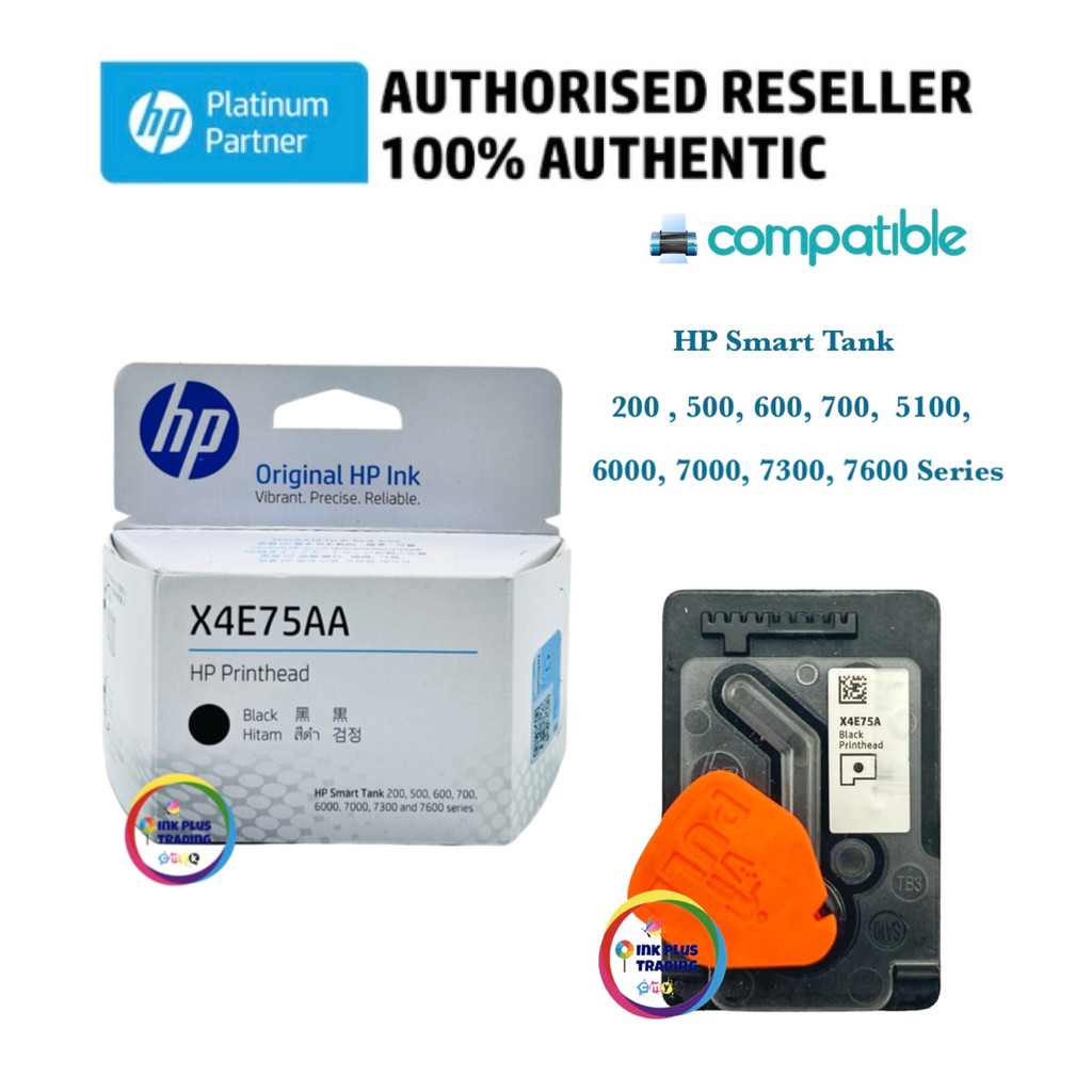 HP Black Printhead ( X4E75AA Black ) For HP smart Tank 200 / 500 / 600 ...