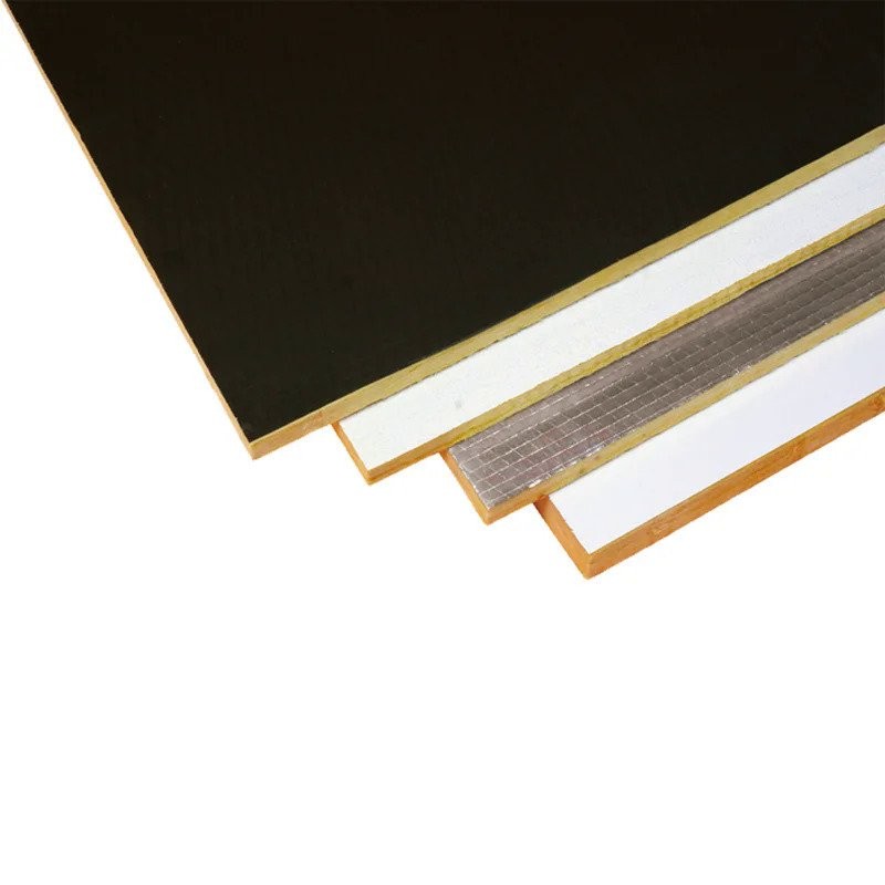 UET fiberglass wool materials acoustic black glass wool panel HVAC ...