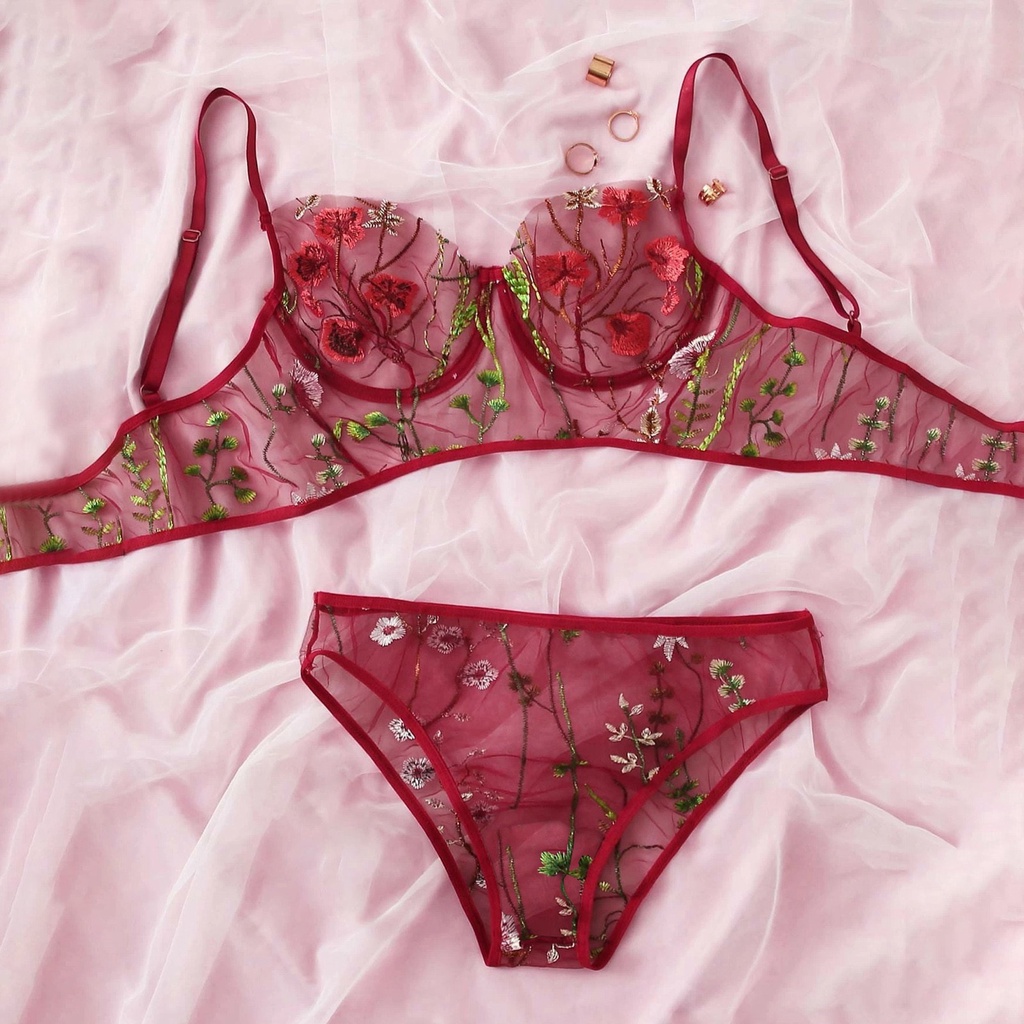Sexy Underwear25 Sensual Lingerie Woman Halter Bra Set Two Point