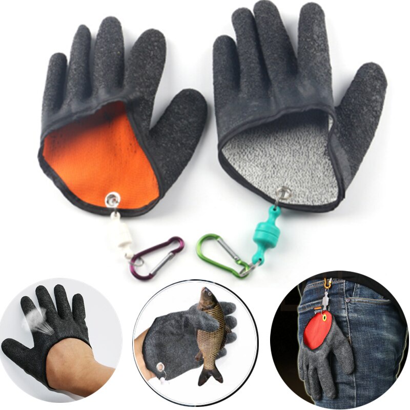 Anti-Slip Fishing Gloves Protect Hand From Puncture Scrapes Fisherman ...