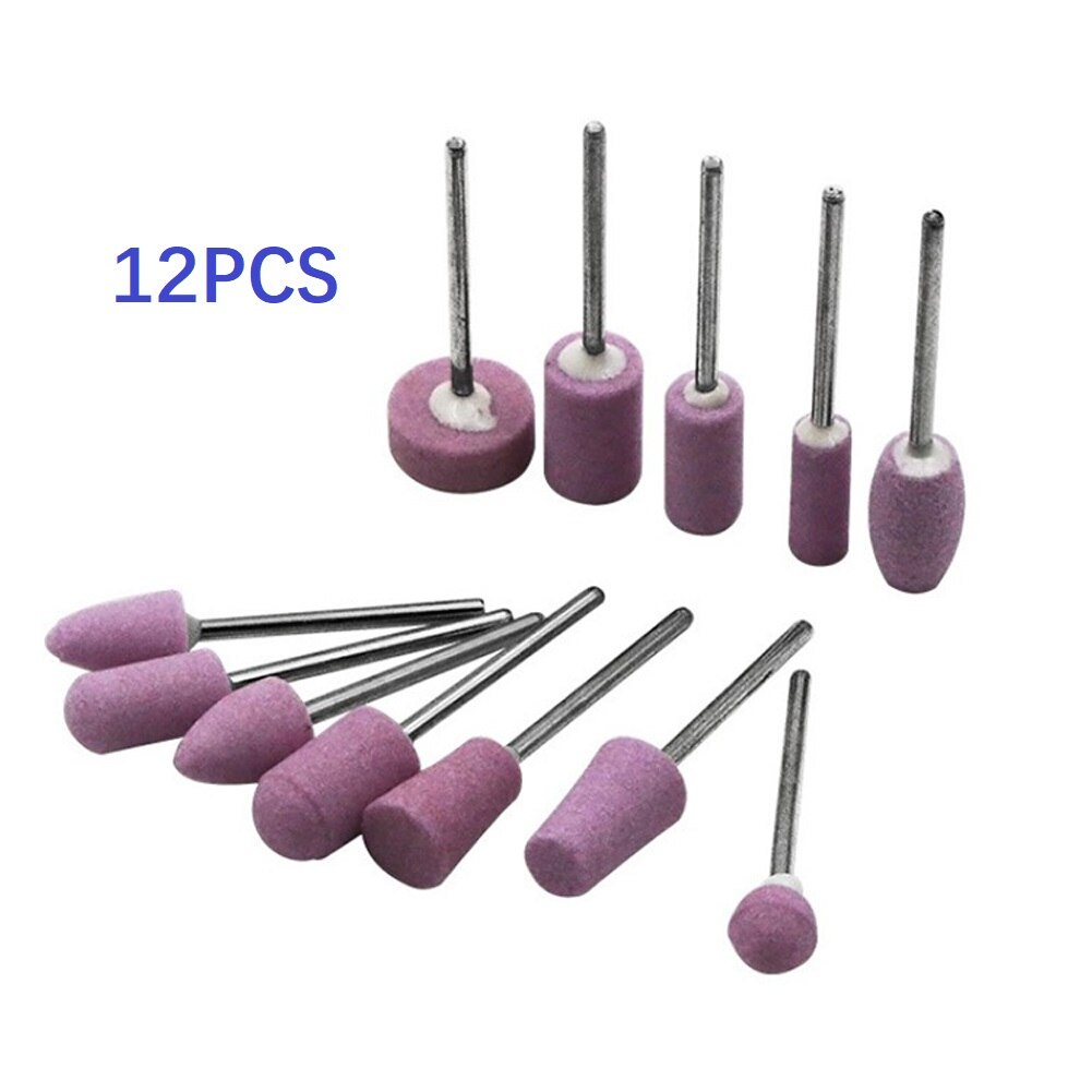 12pcs/set Abrasive Mounted Stone Ceramic Grinding Head Polishing ...