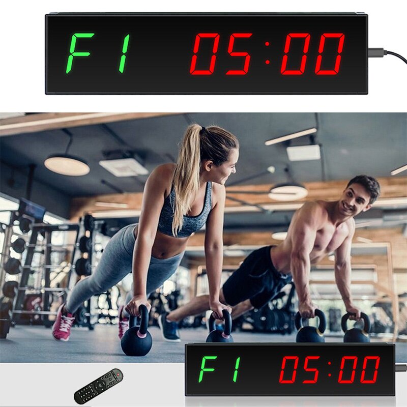 Super Large Screen Gym Timer 1.5 Inch Digits Count Down/Up Timer Boxing ...