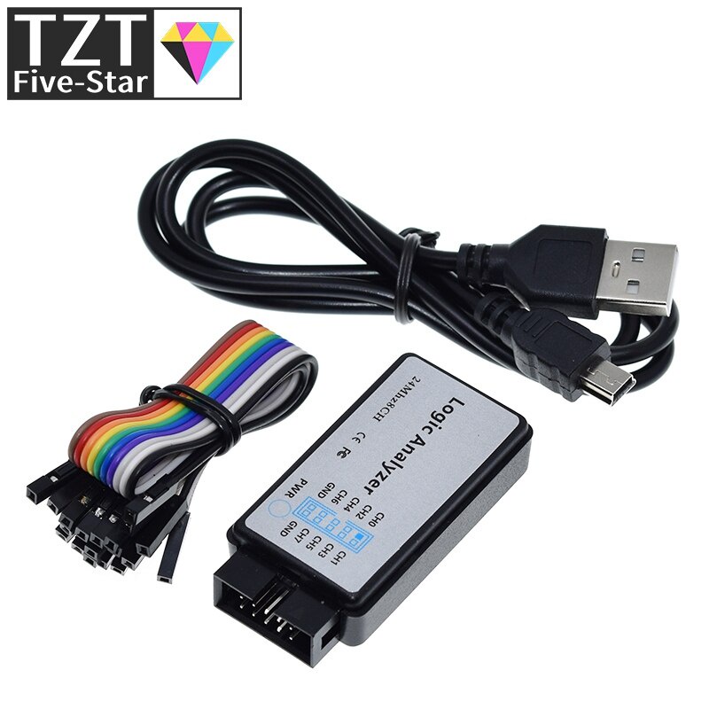 USB Logic Analyzer 24MHz 8 Channel 24M/seconds Logic Analyzer Debugger For ARM FPGA Logic ...