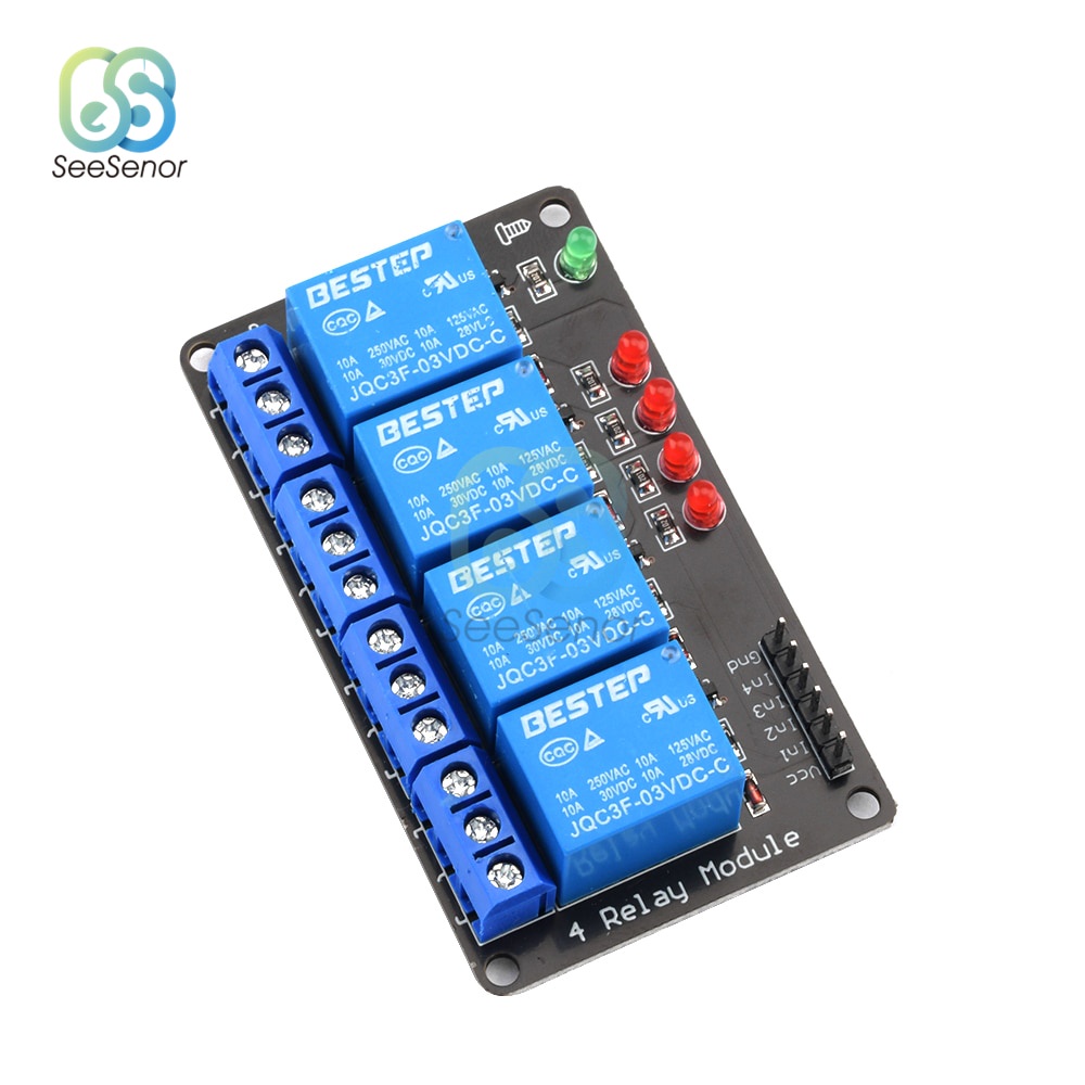 1PCS 4 Channel DC 3V 5V 12V Relay Module Board 3.3V Low Level Trigger with Lamp | Shopee Philippines