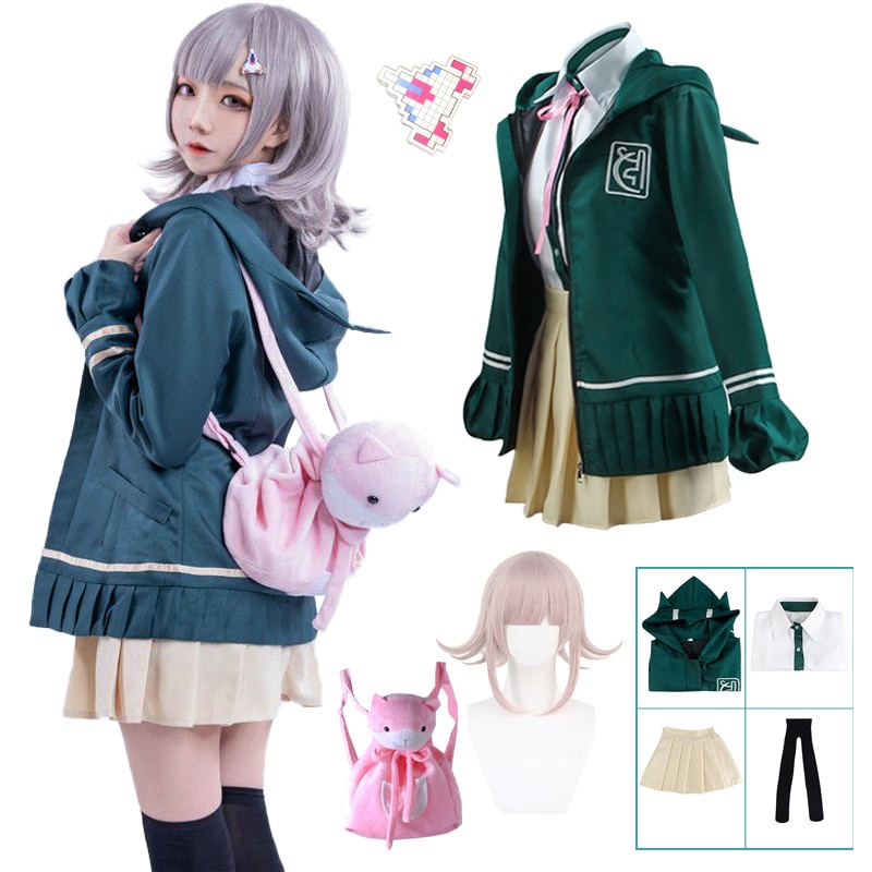 Nanami ChiaKi Cosplay Anime Danganronpa Cosplay Costume High School ...