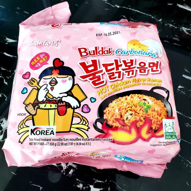 ⊕samyang Carbo Fire Noodle Buldak Hot Chicken Carbonara Flavor Ramen