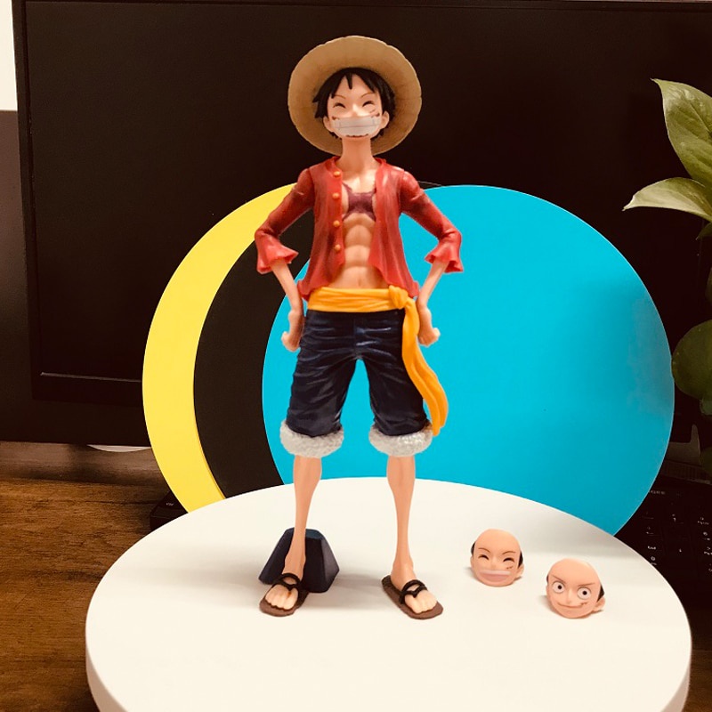 Hot 26.8cm One Piece Anime Figure Confident Smiley Luffy Three Form ...