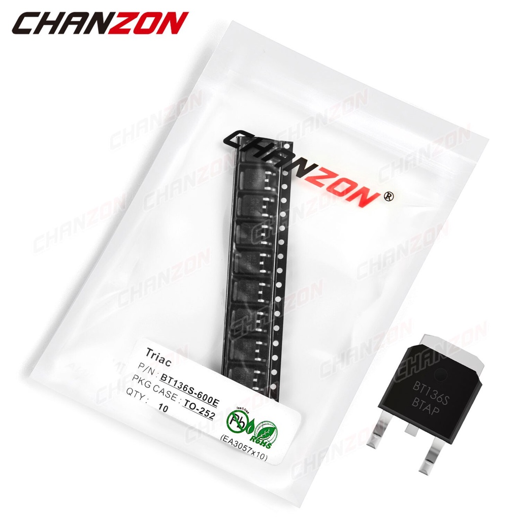 10Pcs BT136S-600E TO-252 Triac SCR Transistor Bipolar Junction BJT ...