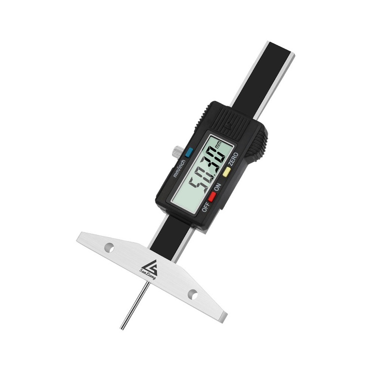 Japanese three-quantity thin rod digital display depth gauge 0-50/150mm ...