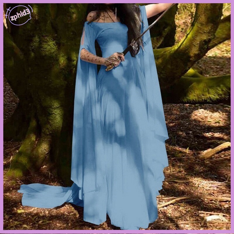 Ancient Greek Goddess Fairy White Dress Costume Medieval Viking Castle ...