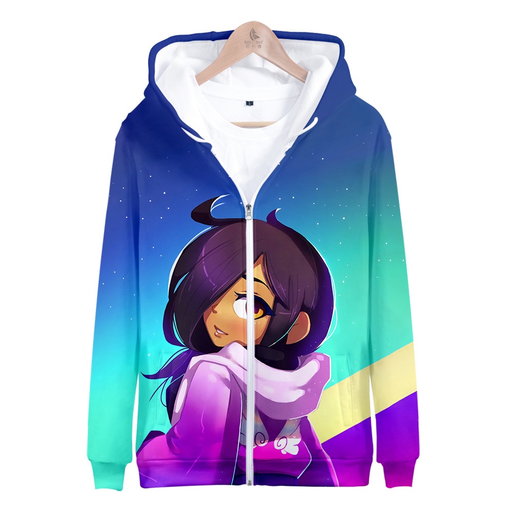 Hoodies 3D Aphmau Aaron Zipper Varsity Jacket Merch Zip Hoodies Women ...