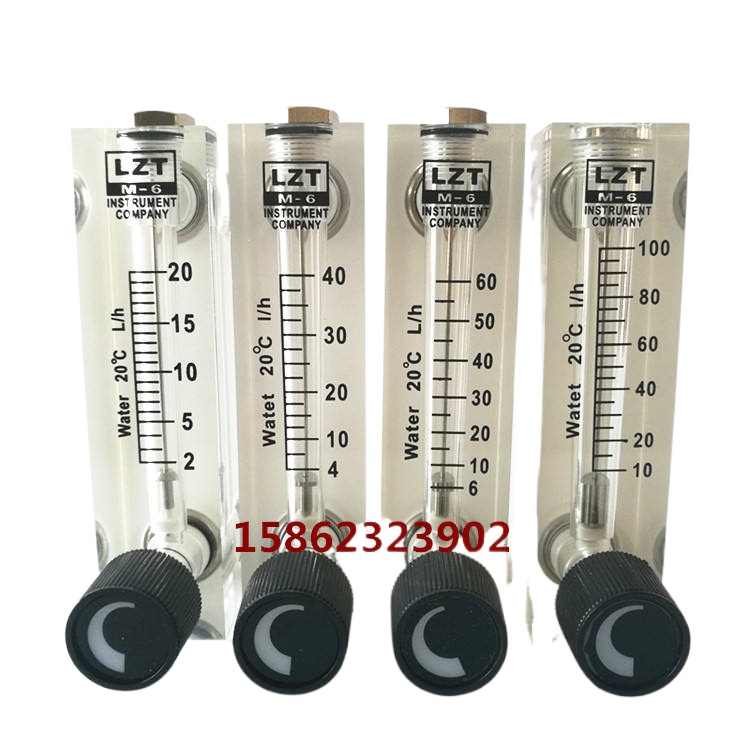LZT-M6 flow meter gas liquid water air nitrogen plexiglass rotor LZM-6T float flow meter ...