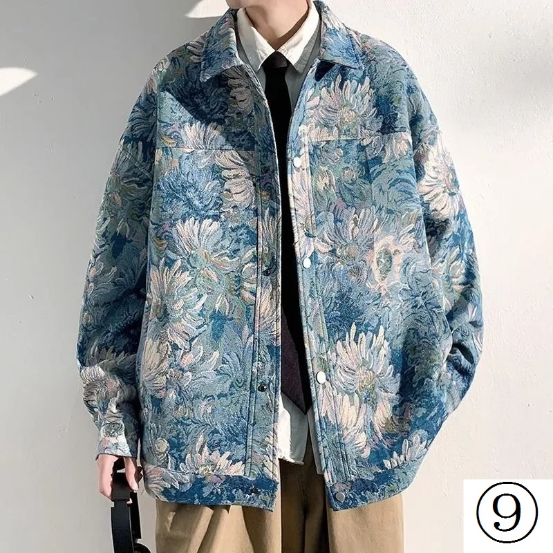 American Daisy Full Print Jacket Men Spring Autumn New Style Trendy ...