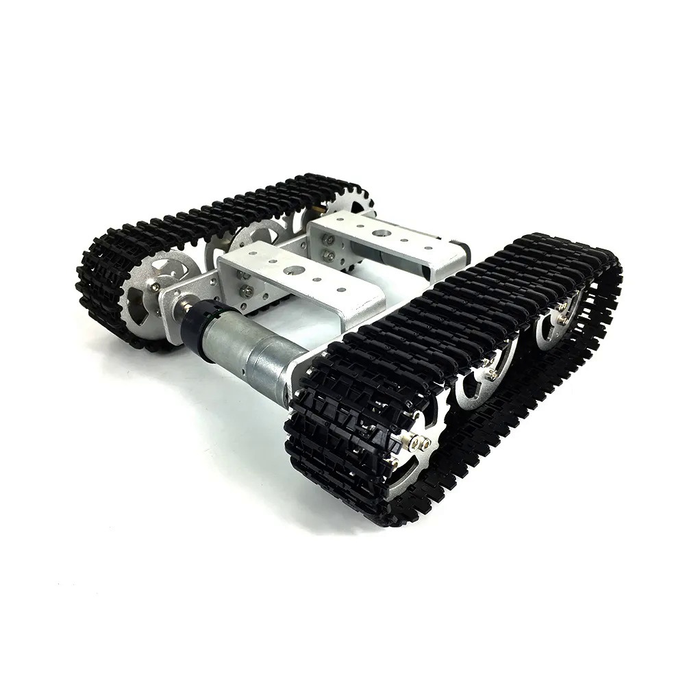 Metal Tank Model Robot Tracked Car Chassis Diy Track Teaching Crawler ...
