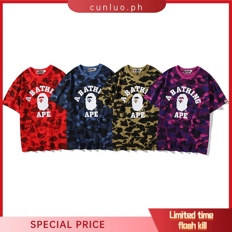 2020 New BAPEe A Bathing Ape Camouflage Short sleeve t-shirt | Shopee ...