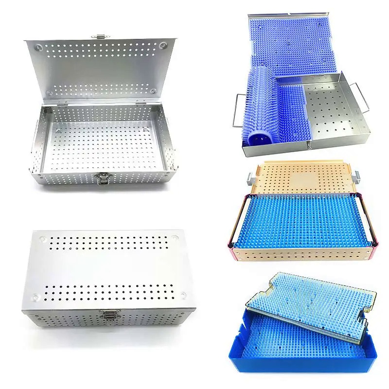 N5SI Sterilizing Tool Sterilising Box Autoclavable Tray with Silicone ...