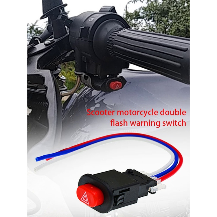 Motorcycle Double Flash Switch Hazard Light Switch Button Flash Warning ...