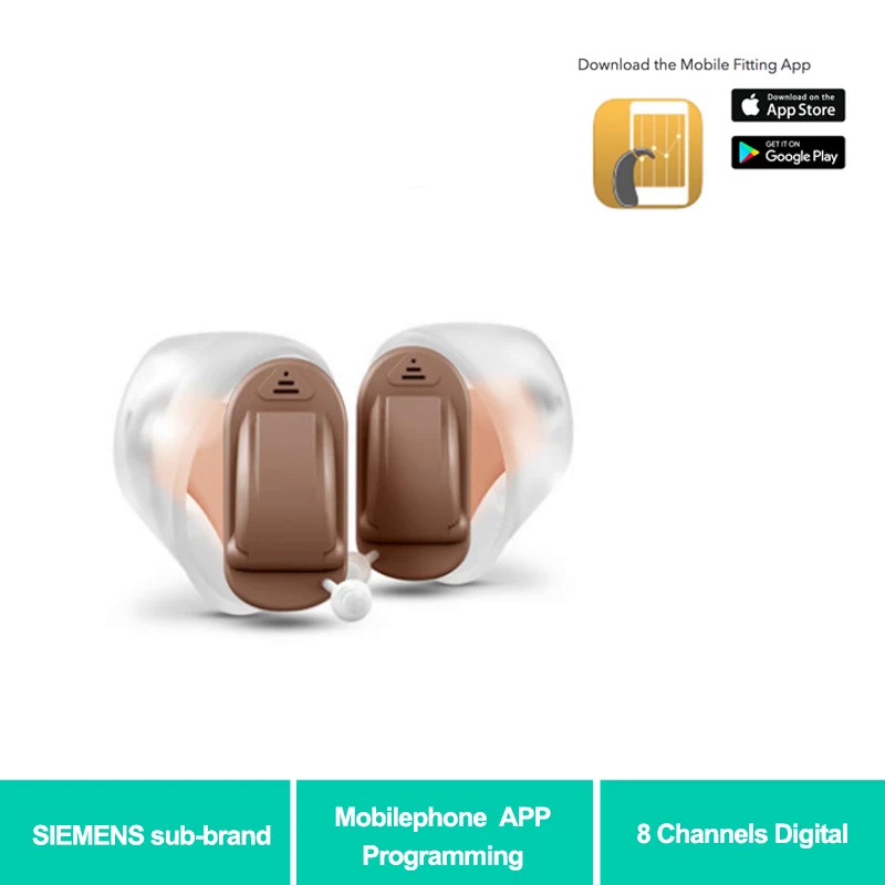 Siemens Sub Brand Rexton Invisible ITC CIC hearing aids 8 Channels ...