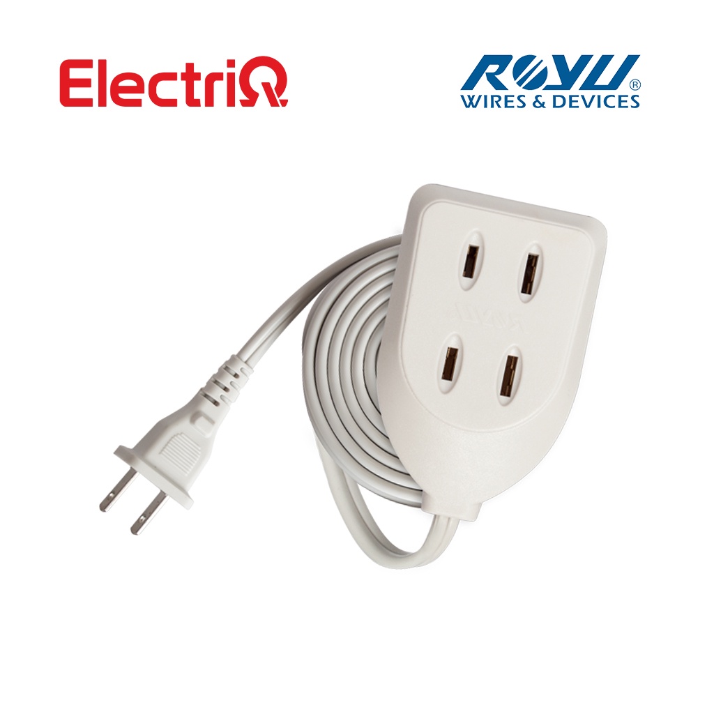 Electriq l Royu 3 & 6 meters 3-Gang Power Extension Cord Wire Cable ...