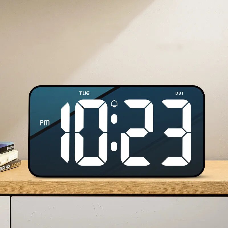Large Digital Alarm Clock Time/Calendar Switch Day of Week Display DST ...