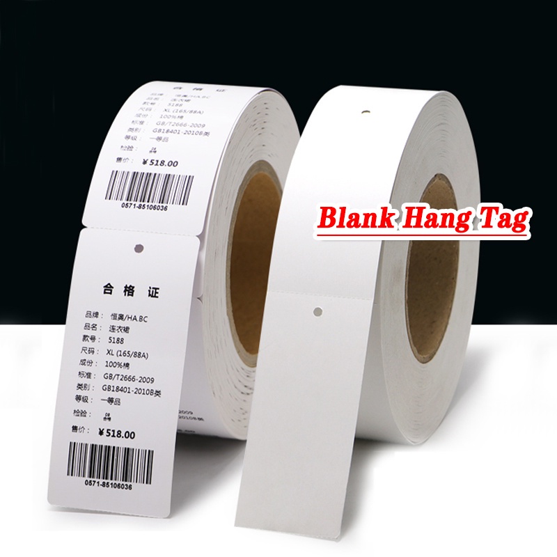 500pcs Blank Hang Tag Card Rolled Blank Clothing Certificate Tag Tkk ...