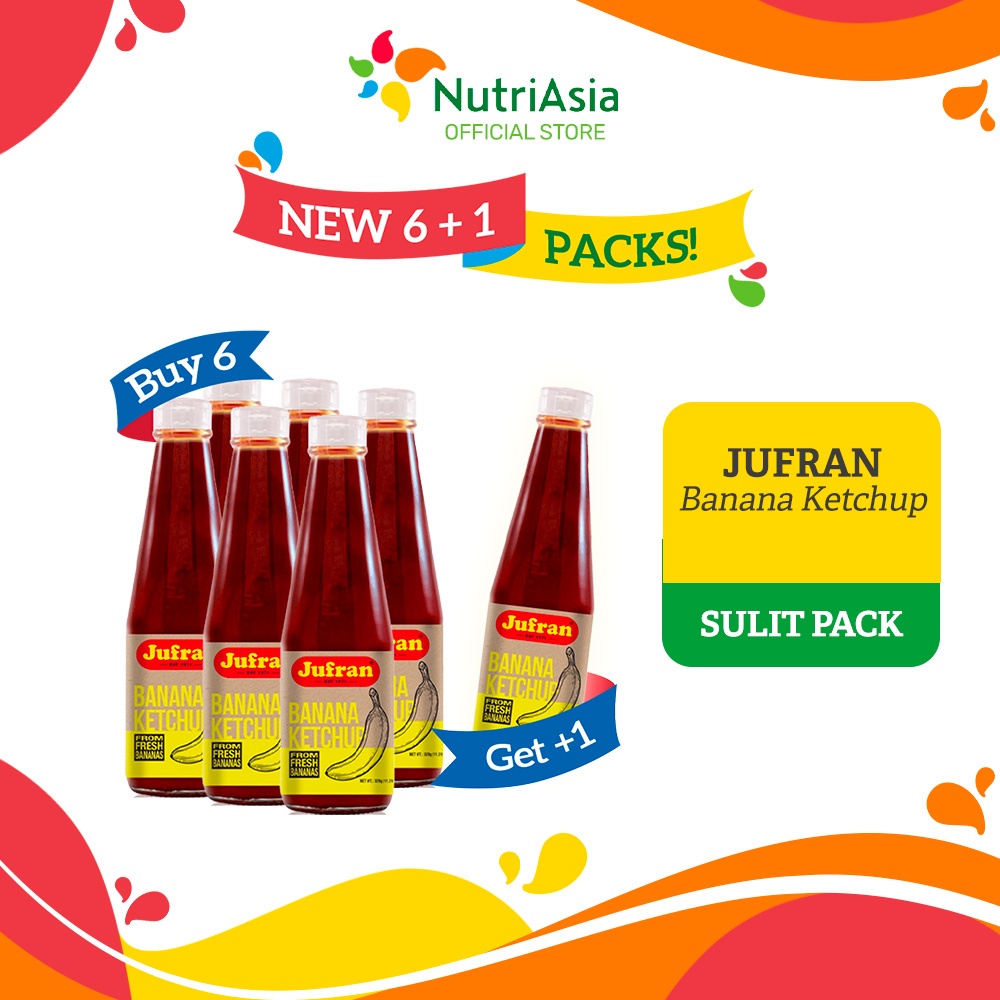 Jufran Banana Catsup 320 g 6+1 Sulit Pack | Shopee Philippines