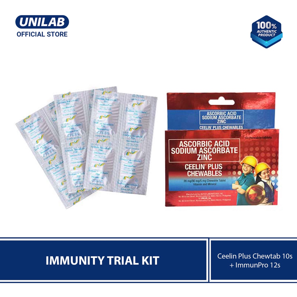 IMMUNITY TRIAL KIT: Ceelin Plus Chewtab 10s + ImmunPro Tab 12s (Boost ...