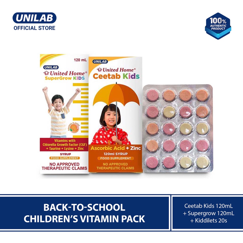Back-to-School Children's Vitamin Pack: United Home Ceetab Kids 120mL ...