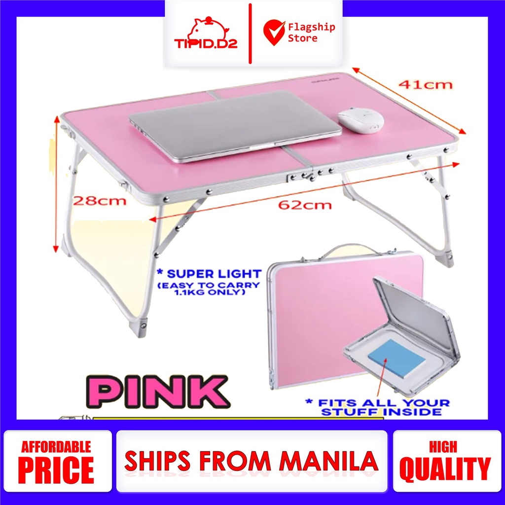 Folding in Half Laptop Computer Table Breakfast in Bed or Office Desk ...