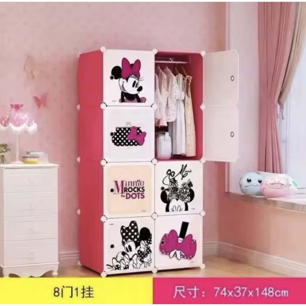 2023 DIY Storage Cabinet Wardrobe Cartoons. Lockers With Various ...