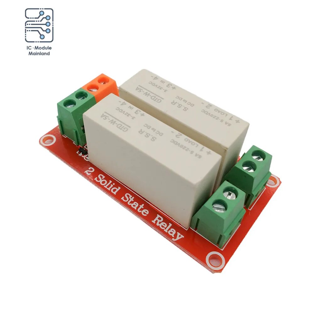 2 4 8-Way 5A High Level Trigger DC Control DC Solid-State Relay Module ...