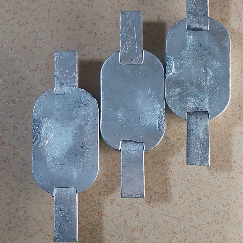 0.5kg 1kg Welded marine zinc block zinc anode anti-corrosion zinc alloy ...