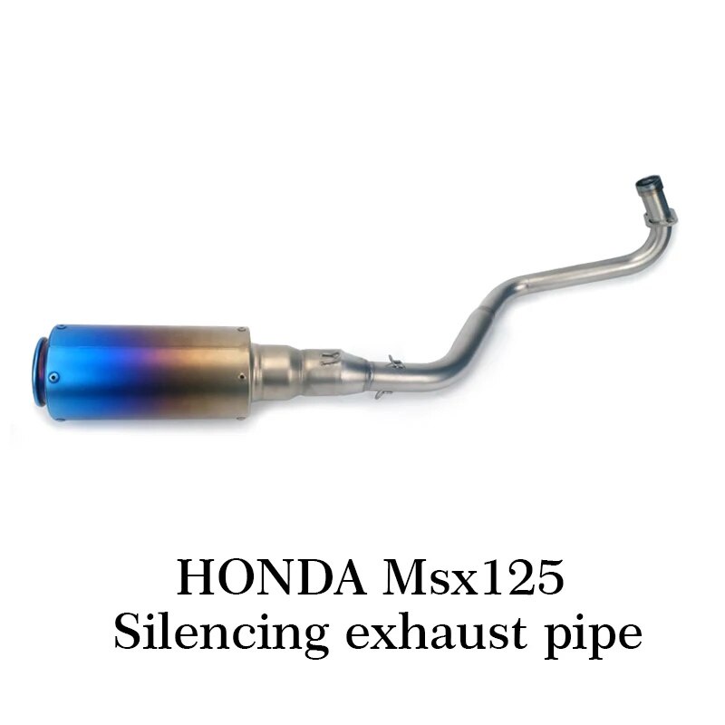 Honda MSX125 Horizontal Cylinder Exhaust Pipe Modified with Stainless ...