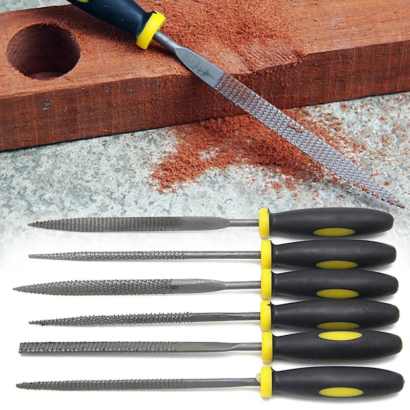 6Pcs 140mm Mini Metal Filing Rasp Needle File Wood Tools Hand ...