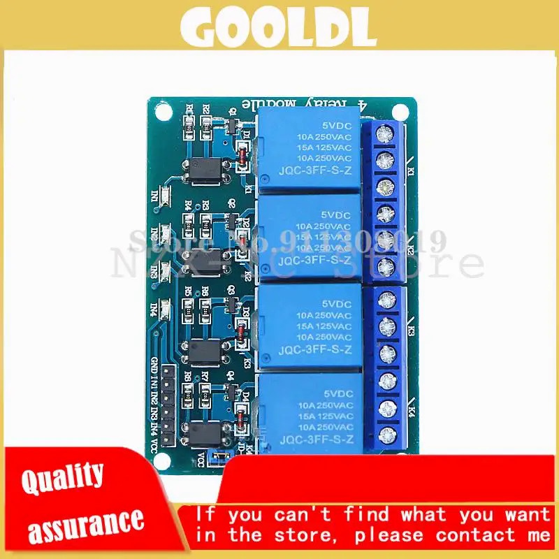 4-way relay, extended version, 5V with optocoupler isolation, support ...