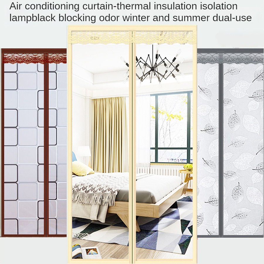 Air Conditioner Door Curtain Anti-Cooling Air Heat Insulation Kitchen ...