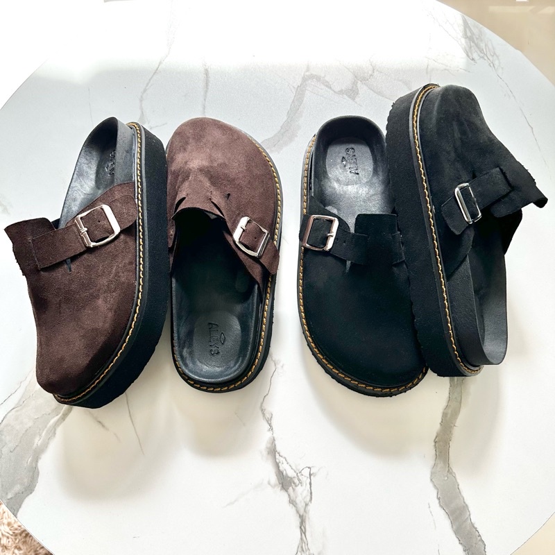 Sai Platform Clogs in Suede | Shopee Philippines