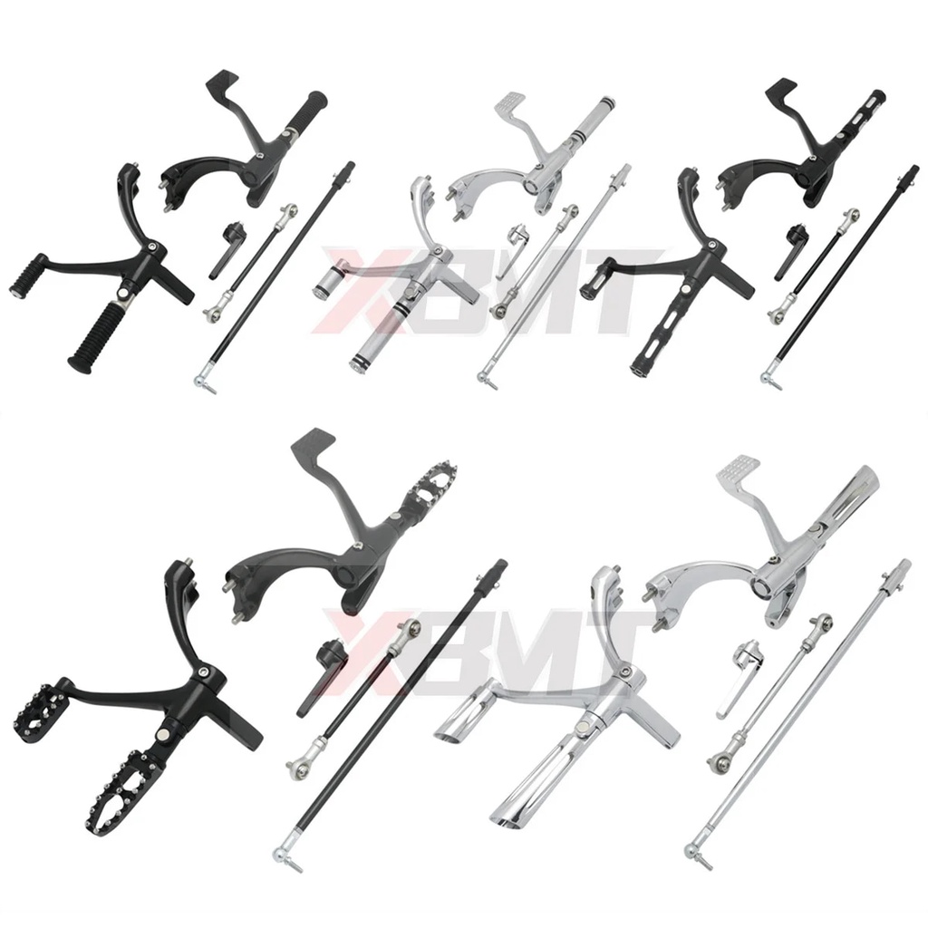 Motorcycle Forward Control Complete Kit Footpeg Shifter Lever Linkage ...