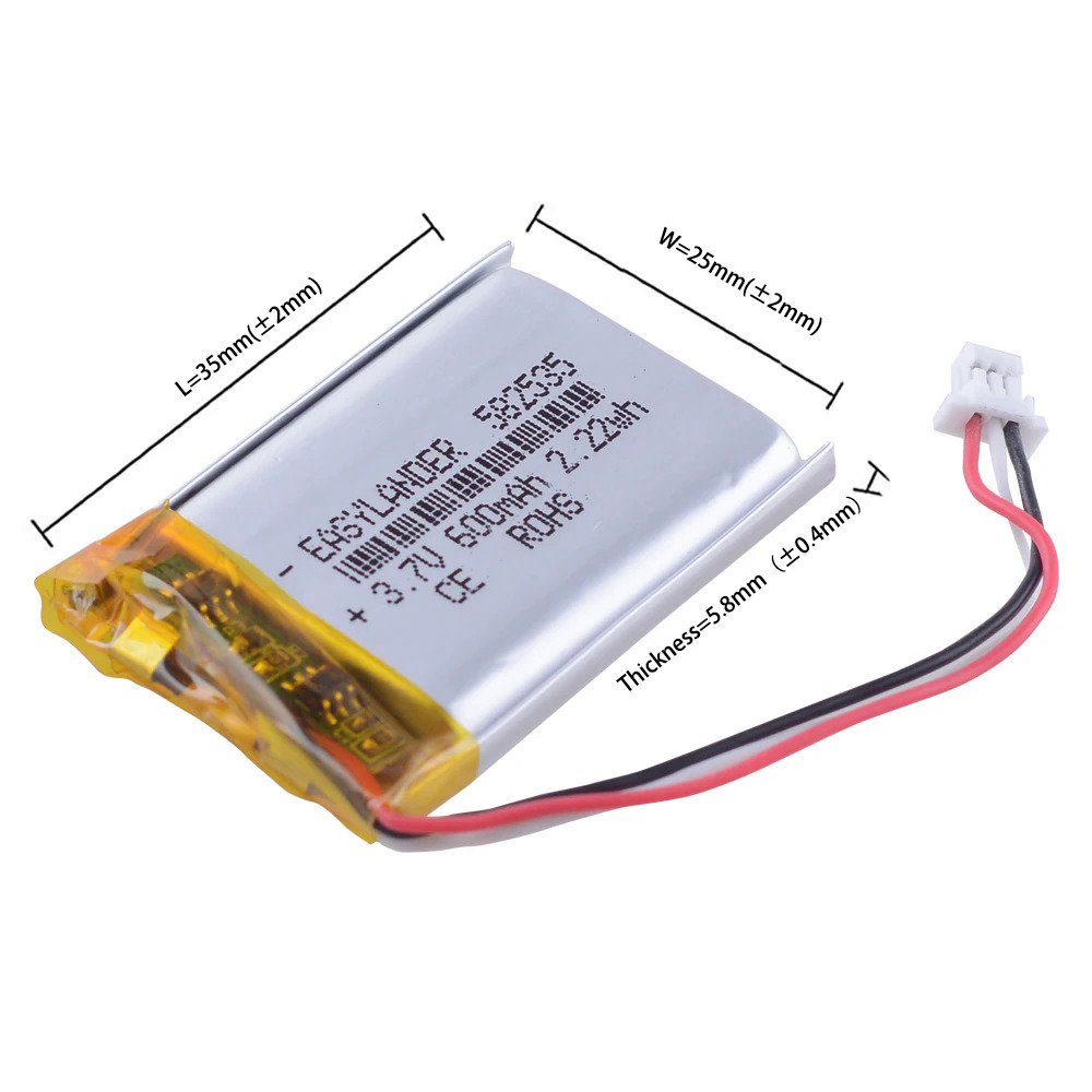 Original Product 3.7V 600mAh 602535 Rechargeable li Polymer Battery For ...