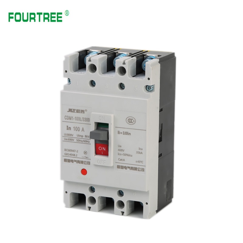 3P 80A 100A MCCB Moulded Case Circuit Breaker Short Circuit Overload ...