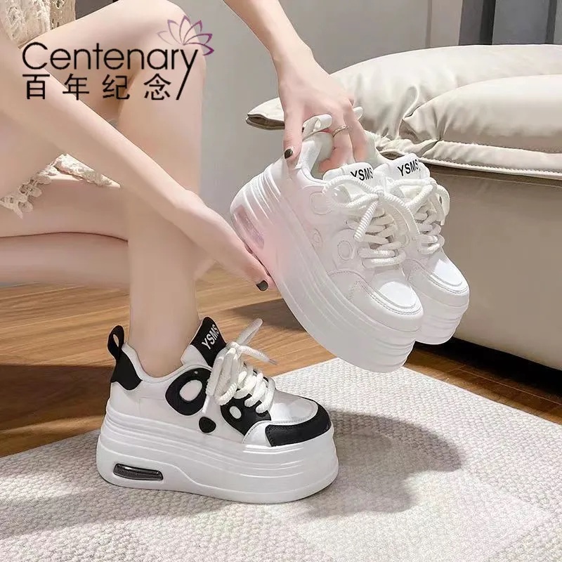 Makapal na sapatos na pang-sports na puting sapatos para sa maliliit na ...