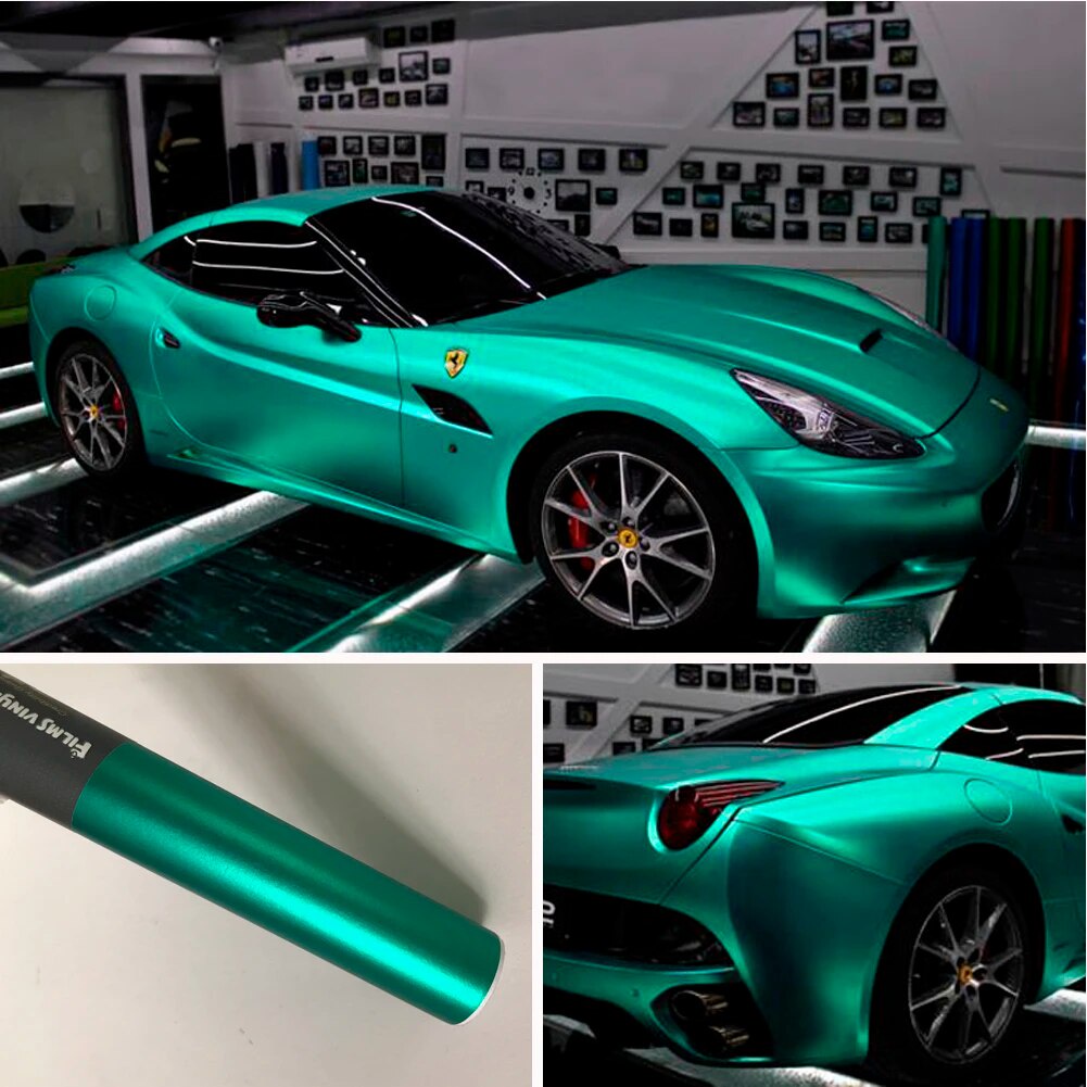 ⊰1.52Mx4M TURQUOISE Matt Matte Stain Motorcycle Car Roof Hood Vinyl ...