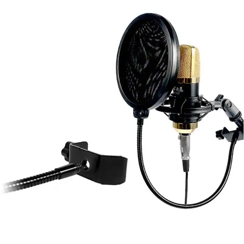 ♦Double Layer Windscreen Studio Microphone Flexible Wind Screen Mask ...