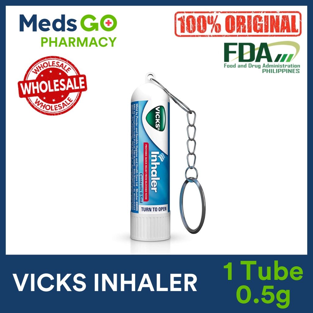 VICKS INHALER Original Menthol for Nose - 1 Tube x 0.5ml | Shopee ...