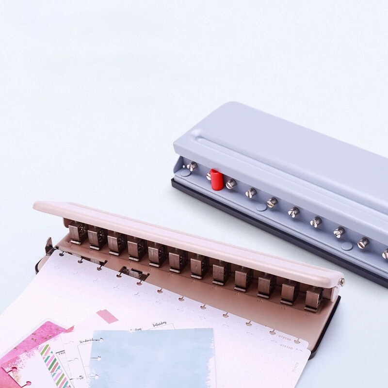 Handheld DIY Mushroom 12 Holes Punch Puncher Paper Cutter with Ruler 6 ...