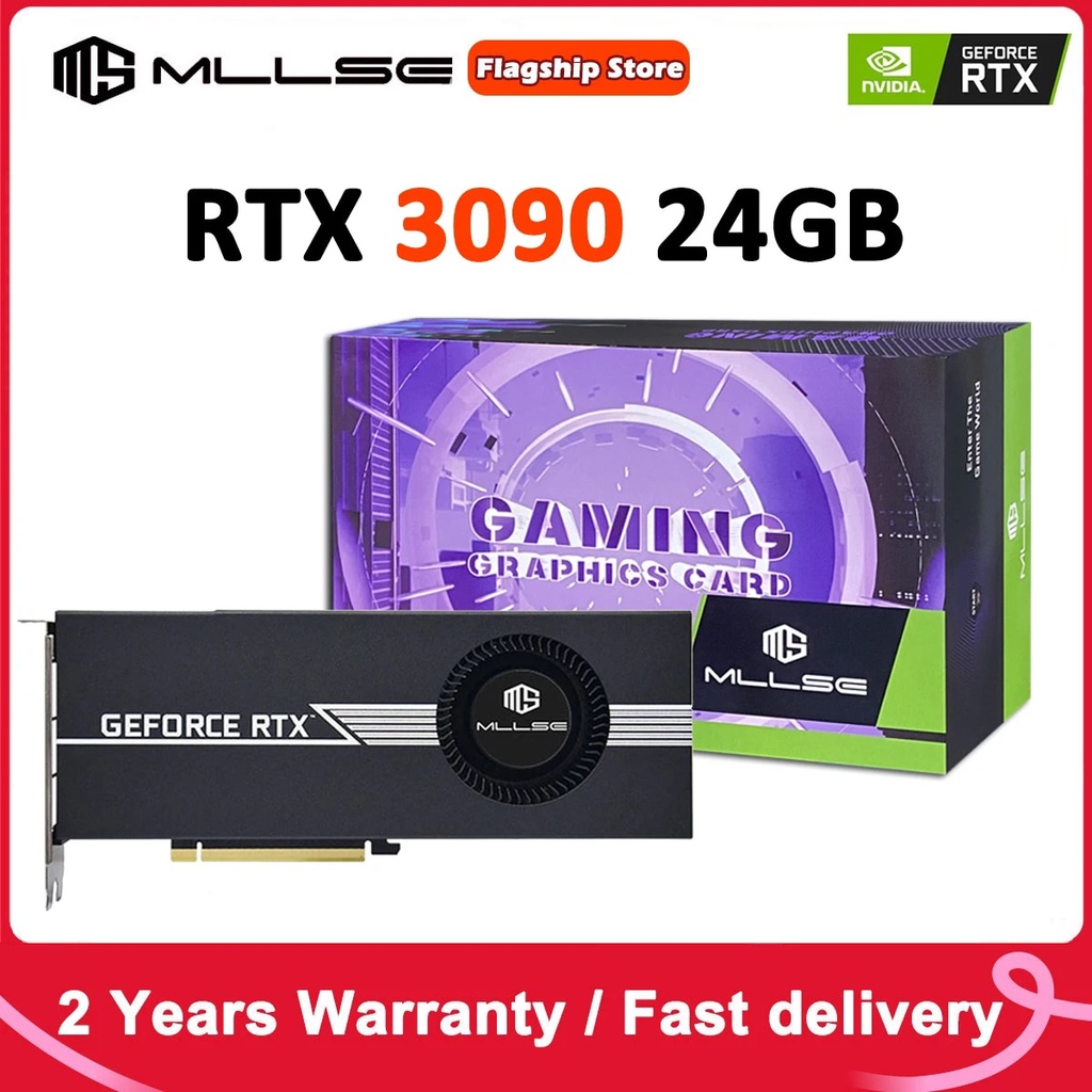 ⋚MLLSE RTX 3090 24G Turbine Video Card 384bit NVIDIA GDDR6X GUP Rtx3090 24gb Supports Computerw ...